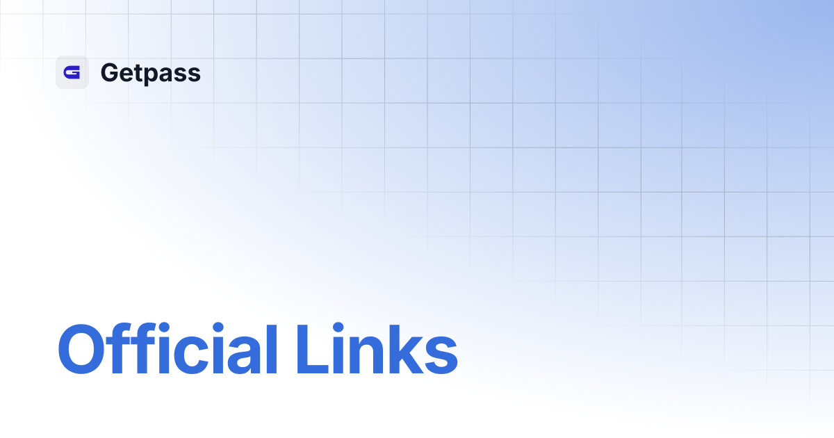 Official Links | Getpass