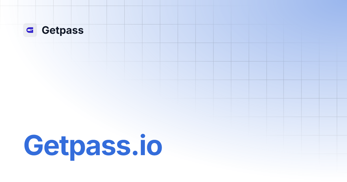 Getpass.io | Getpass